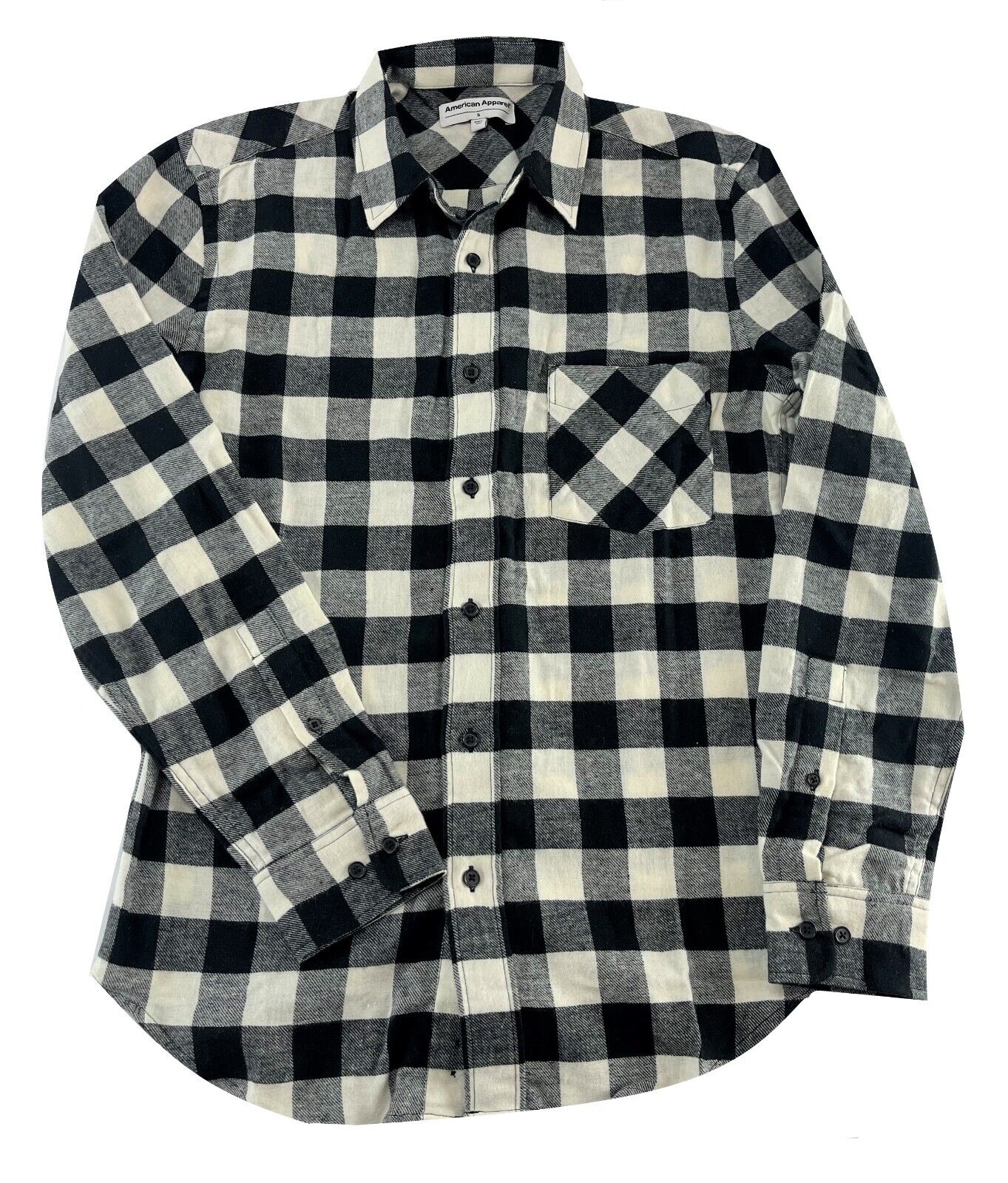 Men's Buffalo Plaid Flannel Shirt American Apparel White Buffalo Check ...