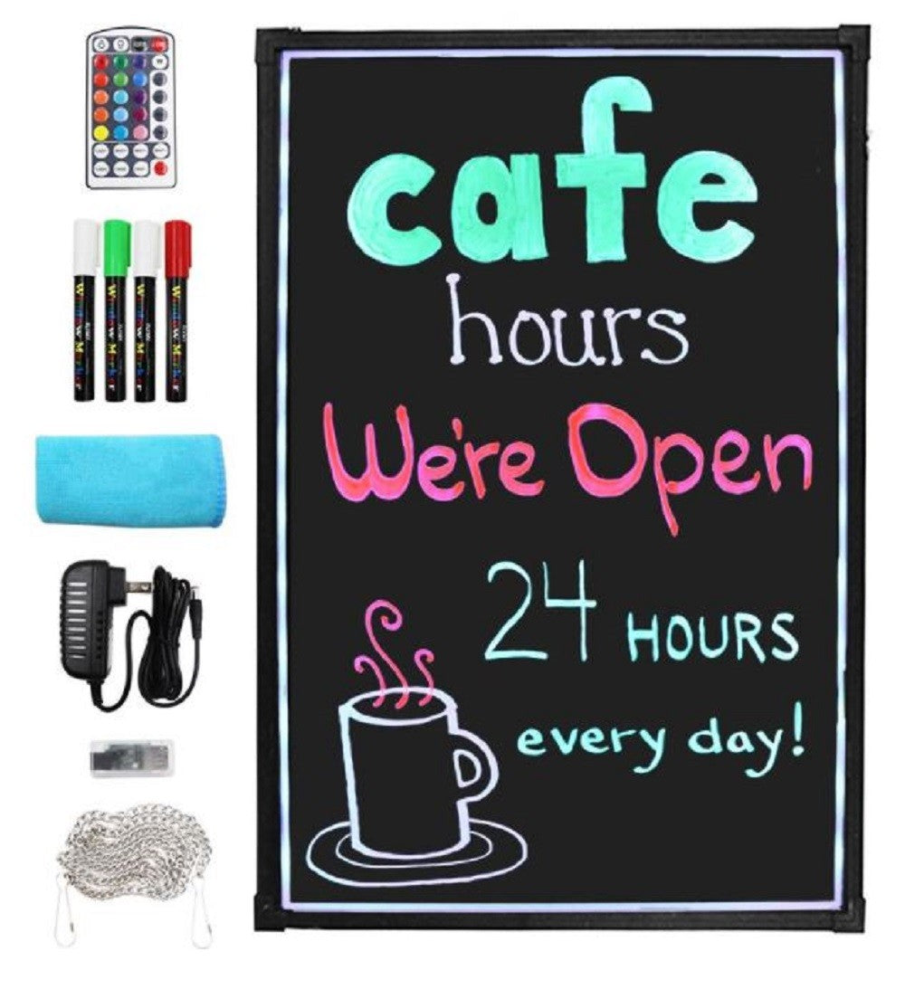 Everbilt 16" X 24" LED Message Board Display Sign for Restaurants Part ...